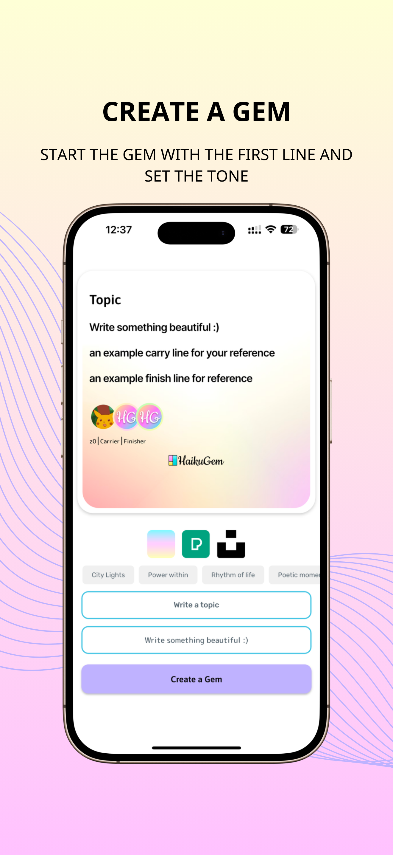 HaikuGem – Create Collab Connect